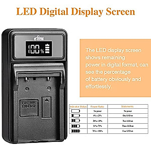 Pickle Power EN-EL5 Battery and LED Charger for Nikon EN-EL5 MH-61 Compatible with Nikon Coolpix 3700, 4200, 5200, 5900, 7900, P3, P4, P80, P90, P100, P500, P510, P520, P530, P5000, P5100, P6000, S10