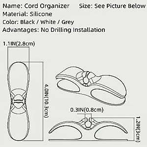 Sngihurg Cord Organizer for Kitchen Appliances,3pack Upgraded Kitchen Cord Organizer,Appliance Cord Organizer Stick On Appliances Blender,Coffee Maker,Pressure Cooker,Toaster-Black