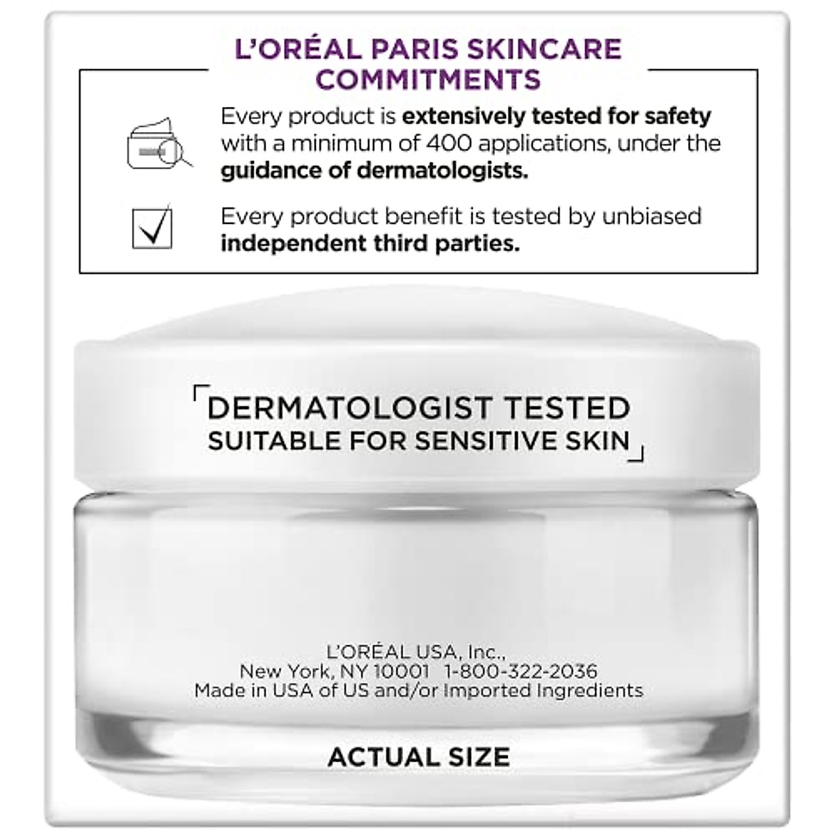 L'Oreal Paris Skincare Wrinkle Expert 55+ Anti-Aging Face Moisturizer with Calcium Non-Greasy Suitable for Sensitive Skin 1.7 fl; oz.