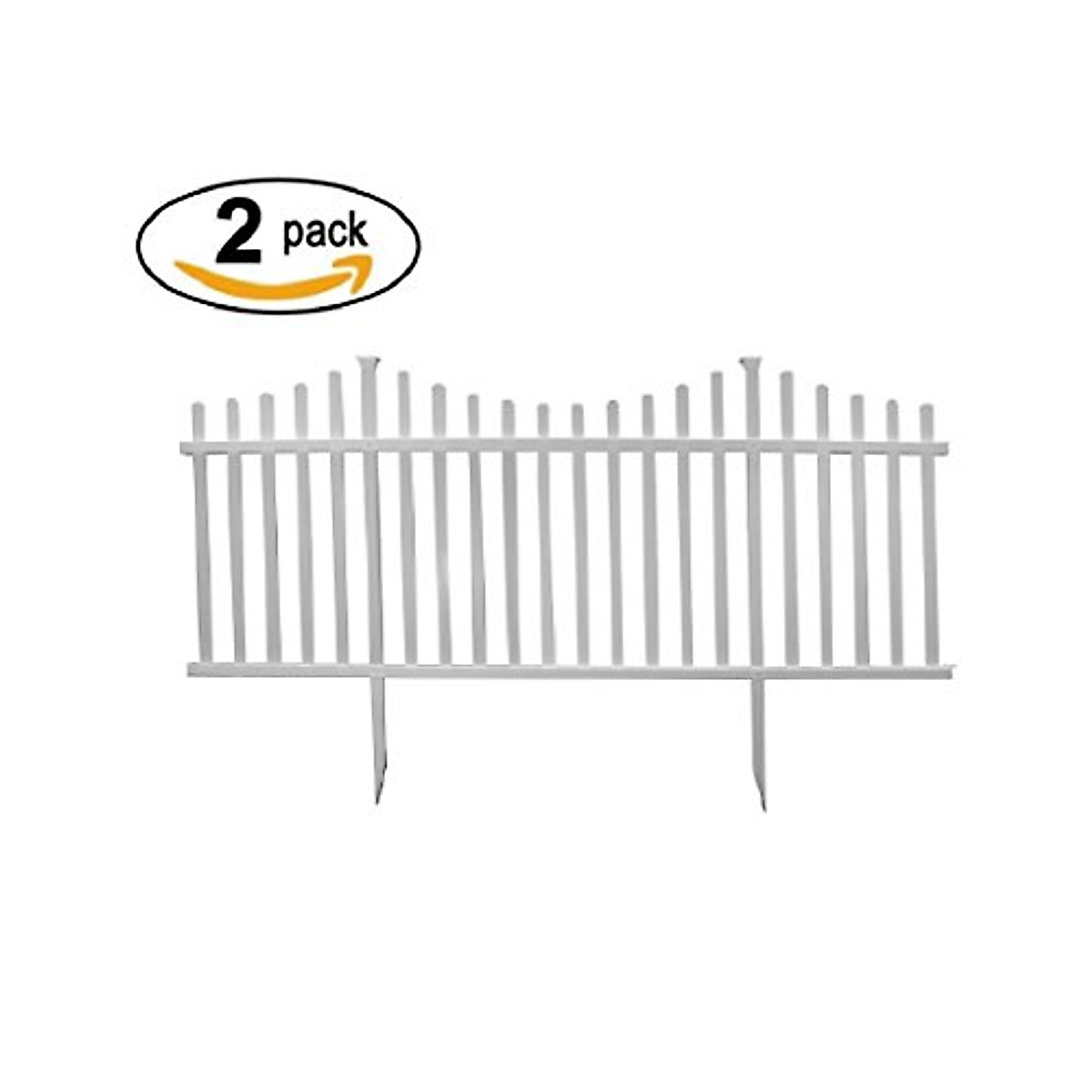 Zippity Outdoor Products ZP19018 (2 Panel) Vinyl Picket Kit, Manchester Fence, White