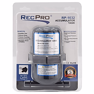 RecPro RV Accumulator Tank with Barbed Fittings