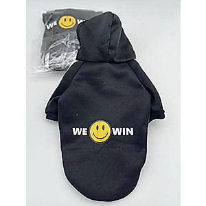 Pet Dog Cute Clothes Clothing Tracksuit Hoodie Pullover Jacket Winter Sweater Cold Weather Coat 2-Legs Black for Cat Puppy Small Medium Big All Type Dogs (XX-Small)