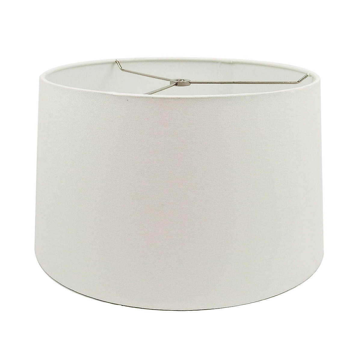 Mestar White Fabric Hardback Drum Lampshade (Spider) (14x16x10)