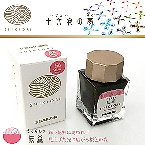 Sailor 13-1008-212 Fountain Pen, Bottle Ink, Four Seasons Weave, 16 Night Dream, Sakuramori