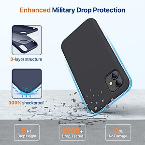 Miracase Liquid Silicone Phone Case Compatible with iPhone 11 6.1 inch(2019), Gel Rubber Full Body Protection Cover Case Drop Protection Case (Black)