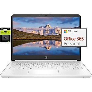 HP 14" Latest Stream Laptop Ultral Light for Students and Business, Intel Celeron 8GB RAM, 320GB Storage (64GB eMMC+256GB Ghost Manta SD Card), 1 Year Office 365, HDMI, WiFi, USB-A&C, Win 11