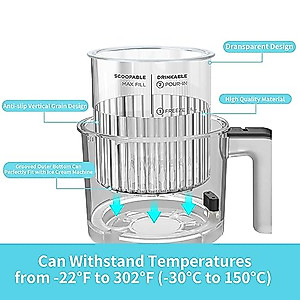 Replacement for Ninja Creami Pints and Lids - 4 Pack NC501, Compatible with Ninja NC501 NC500 Series Creami Deluxe ice Cream Makers, Creami Pint Containers with Leak Proof Lids, Dishwasher Safe