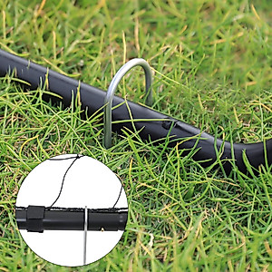 SONGMICS Children's Soccer Goal 12 x 6 Foot, in Garden, Courtyard, Park, Beach, Metal Pipes and PE Net, Quick Assembly, Black USZQ366B01V1