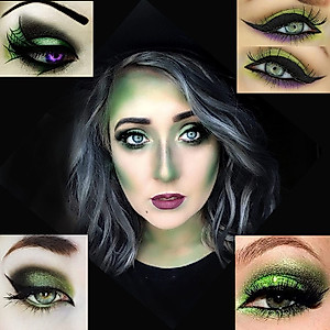 MAEPEOR Olive Green Eyeshadow Palette 9 Colors Stunning Matte Glitter Eyeshadow Palette Longlasting Waterproof Shimmer Eye Shadow for Girls and Women (Set 5, Olive Green)