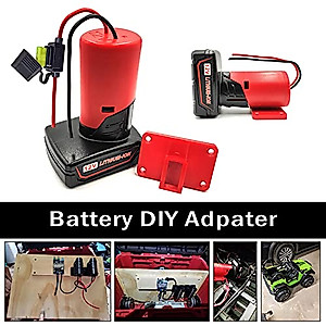 M12 Adapter with Fuse Battery Adapter for Milwaukee 12V M12 Battery Dock M12 Adapter Dock Power M12 Adapter 12V M12 Dock Power Connector 12 Gauge Robotic,Not Included Battery