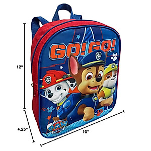 Ruz Paw Patrol Toddle Boy 12 Inch Mini Backpack (Red-Blue)