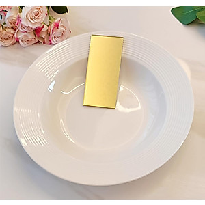 20ps of Gold Acrylic Mirror Rectangle Tag,Customzied Luxury Wedding Name Setting,Party Place Names Seating (Gold Mirror)