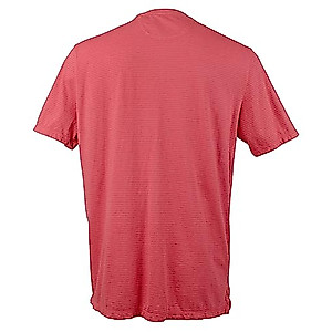 Tommy Bahama Men's Schooner Stripe Short Sleeve Henley T-Shirt (New Red Sail, X-Large, XL)