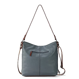 The Sak womens Ashland Bucket Bag In Leather, Dusty Blue Ii, One Size US
