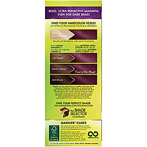 Garnier Hair Color Nutrisse Ultra Color Nourishing Hair Color Creme, Sweet Grenadine M2, 1 Count