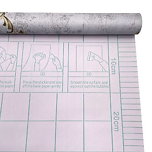 Yifasy Shelf Liner Grey Royal Floral Drawer Cabinets Furniture Decorative Paper Wallpaper PVC Self Adhesive 118x17.7 Inch