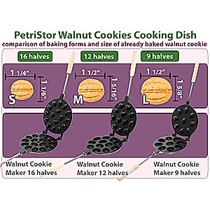 Walnut Cookie Mold Maker 16 non-stick - Oreshki Mold Maker - Walnut Cookie Molds - Орешница Russian - Oreshki Maker - Walnut Cookie Maker Oreshek - Nutty Maker - Oreshnitsa Nut Cookies Maker