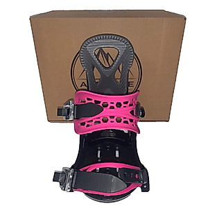 ALTITUDE Girls JR Ripper Snowboard BINDINGS 4x4 Burton 3D & EST (Sizes 2-6) Black/Grey/Pink