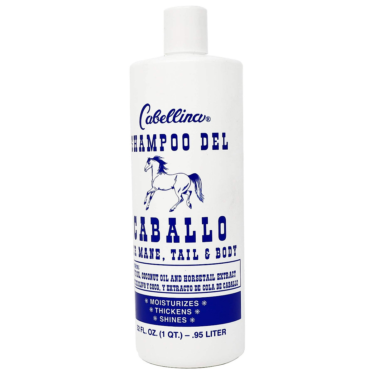 Cabellina Shampoo Del Caballo, with Horsetail Plant Extract, Provides Volume and Shine to your hair, 32 FL Oz, Bottle