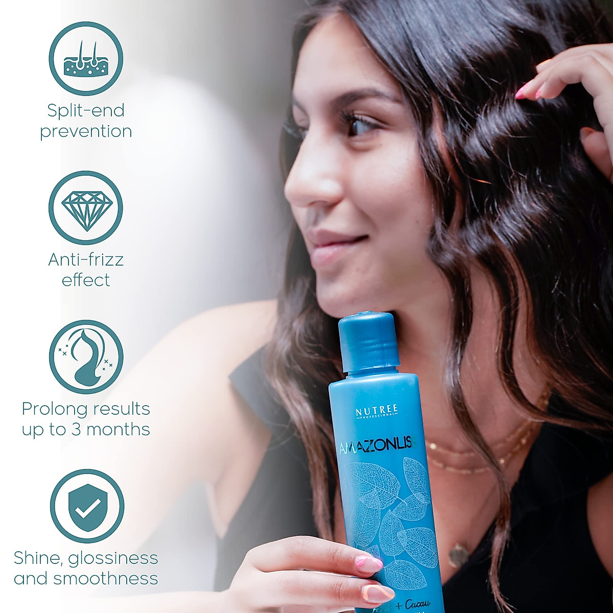 Anti-Frizz Natural Shampoo & Conditioner Set for Keratin-Treated Hair - Prolongs Smoothness, Moisturizing, Nourishes and Strengthens - 16.9 fl.oz