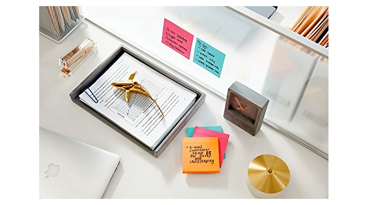 Post-it Super Sticky Notes 4x4 in - Vibrant Neons, 2× Sticking Power