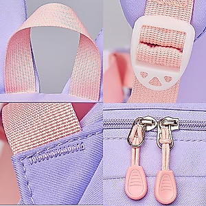 Wellhoope Kawaii Big Capacity Backpack Personalized Name Cute Aesthetic Backpack Bunny Outdoor Daypack Casual Travel Bag Laptop Backpack Pink Blue Black Purple Green