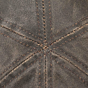 Stetson Level Distressed Cotton Duckbill Flat Cap Large Brown