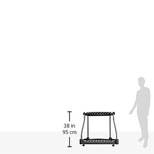 Rubbermaid Garage Tool Tower Rack, Easy to Assemble, Wheeled, Organizes up to 40 Long-Handled Tools/Rakes/ Brooms/Shovles in Home/House/Outdoor/Shed