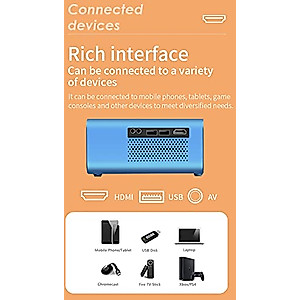 GXBPY T4 Mini Projector 3600 Lumens Support Full 1080P LED Proyector Big Screen Portable Home Theater Smart Video Beamer (Color : Black)