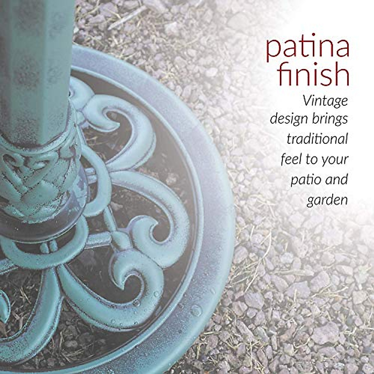 Alpine Corporation 35" Tall Outdoor 3-Tiered Pedestal Water Fountain and Birdbath, Green