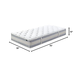 ZINUS 10 Inch Comfort Support Hybrid Mattress [New Version], Twin, Fiberglass Free, Medium Plush, Motion Isolation, Certified Safe Foams & Fabric, Mattress in A Box