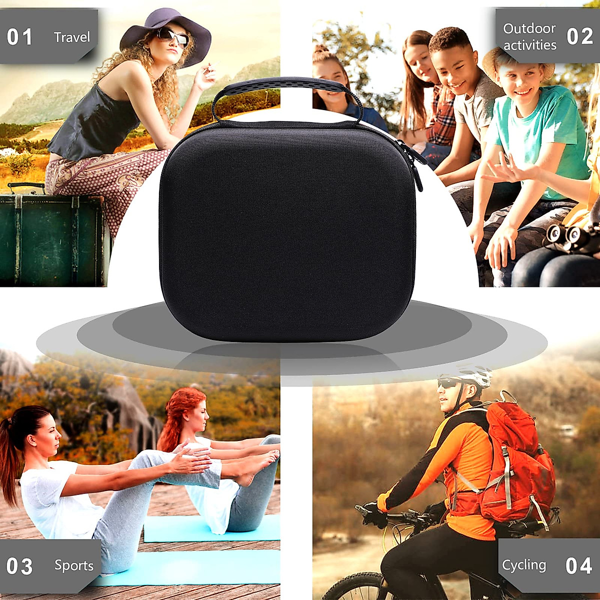 LTGEM Case Compatible with Turtle Beach Stealth 600 / 700 Gen 3 & 600 /700 Gen 2 MAX Wireless Gaming Headset, Black+Gray