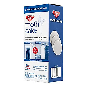 Enoz Moth Cake - 3 Pack (1) Kills Clothes Moths, Carpet Beetles, and Eggs and Larvae