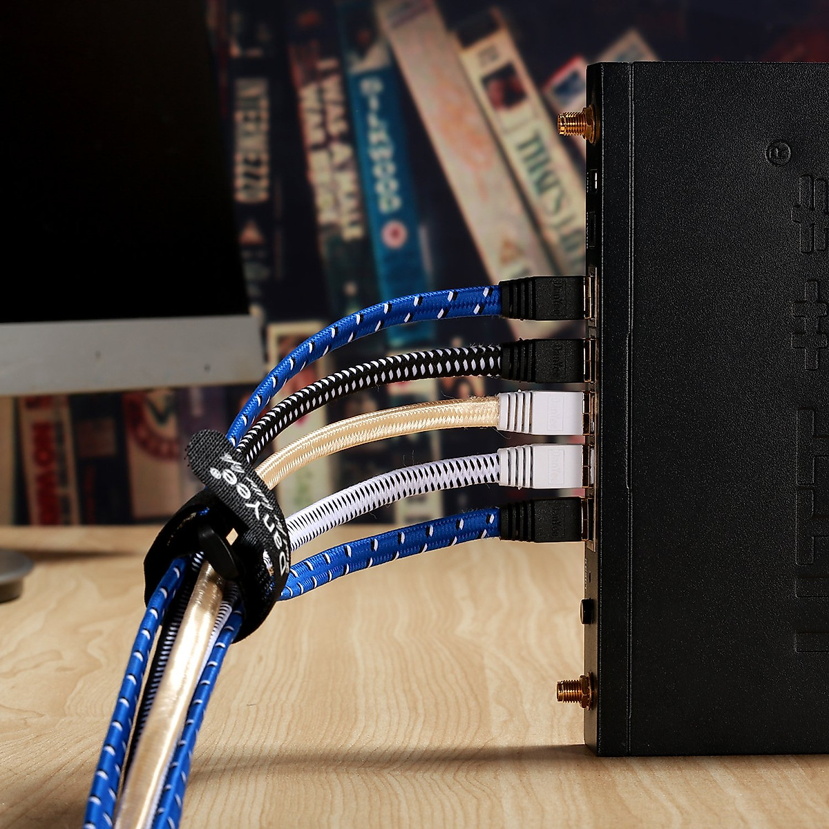 Cat 8 Ethernet Cable, DanYee Nylon Braided 10ft High Speed Network Cable LAN Cable Wires CAT 8 RJ45 Ethernet Cable Cord 3ft 10ft 16ft 26ft 33ft 50ft 66ft 100ft (Black 10ft)