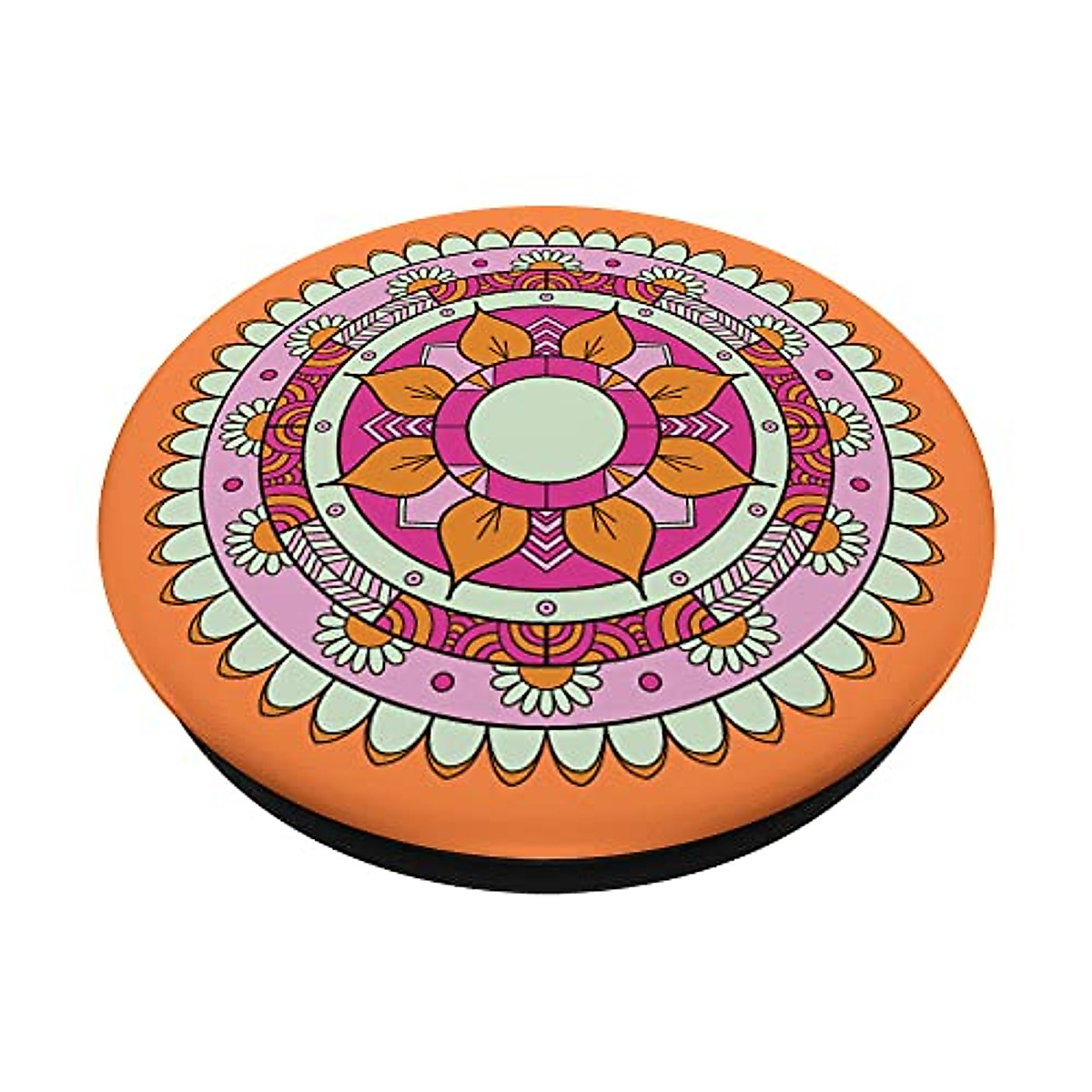 Retro Inspired Mandala Peace Relaxation Meditation Aid Focus PopSockets Swappable PopGrip