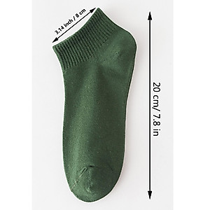 Joylife Solid Color Ankle Socks Colorful Low Cut Socks for Women, Lady, Girls, 5 Pack