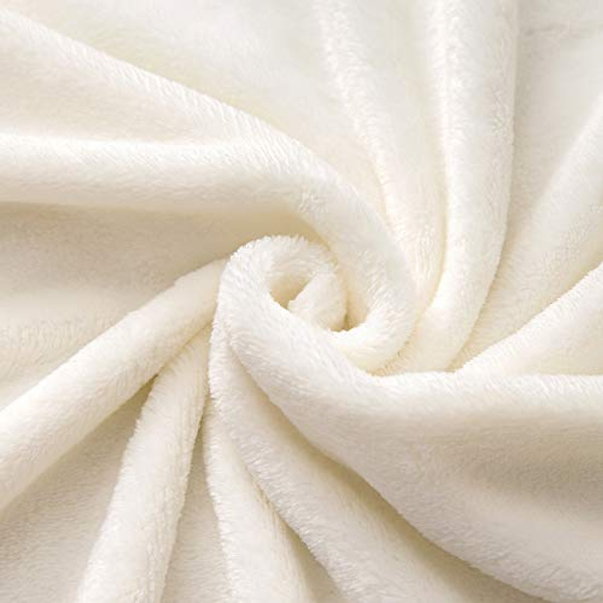 MIULEE Fleece Baby Blanket with Pompom Tassel for Boys, Girls, Kids, Infant, Newborn Soft Flannel Cozy Throw Blanket Fuzzy Plush Warm Boho Decor for Crib Stroller Nap 30"x40" Cream White