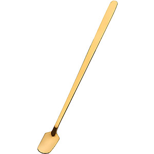 4-Pack 6-2/3-Inches Coffee Spoons, Stirring Spoons, Tea Spoons Long Handle, Gold Teaspoons, Gold Spoons, Ice Tea Spoons, Long Spoons for Stirring,Espresso Spoons Stainless Steel