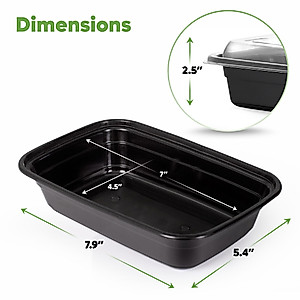 Comfy Package [Case of 150 24 oz. 1 Compartment Meal Prep Containers Reusable - Microwaveable, Dishwasher and Freezer Safe, BPA-Free, Portion Control and Convenience Food Storage with Lids, Stackable