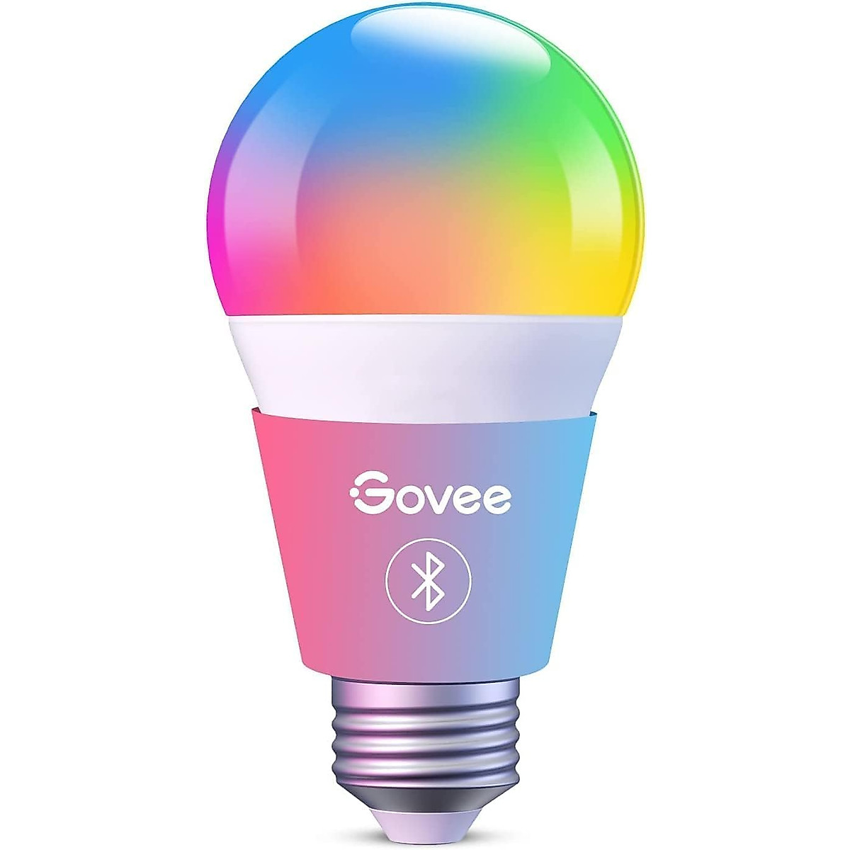 Govee Smart LED Bulbs, Bluetooth Light Bulbs, RGBWW Color Changing Light Bulbs with App Control, A19, E26, Music Sync and 8 Scene Mode for Living Room Bedroom Party, 1 Pack (Not Support WiFi/Alexa)