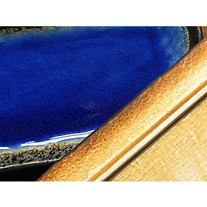 Miya E493B Cobalt Blue Kosui Serving Plate, 11 Inches (L) x 5 Inches (W), SOLD AS 1 PLATE