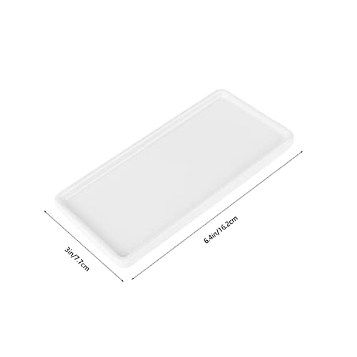 Yardwe 3pcs Rectangular Ceramic Tray White Vanity Tray Marble Dish Set Japanese Decor Ceramic Bathroom Tray Vanity Trays for Bathroom Ornate Tray Ceramic Storage Tray Toilet Tray Make up