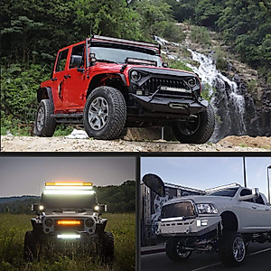 Nilight - 18018C-A LED Light Bar 42Inch 648W Triple Row Flood Spot Combo Led Bar 43000LM Driving Lights Super Bright Led Off Road Lights for Trucks Jeep UTV ATV Boat,2 Years Warranty
