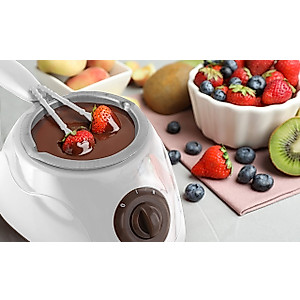 Eternal Living Chocolate Melting Pot Kit | Electric Chocolate Maker for Home Made Candy Butter Cheese with Forks Spatulas Molds Drying Rack, White