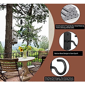 Ceiling Hooks for Hanging Plants 2Pack 2.5in,Wall Mount Hangers Plant Hooks,Wall Hooks for Plants,Lights,Planters,Lanterns,Hanging Bird Feeders,Wind Chimes,indoor&Outdoor Decoration Hooks Black