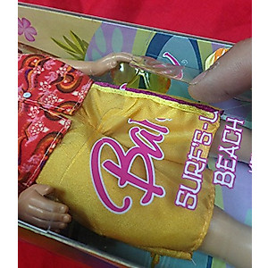 Barbie Surf's Up Beach 12 Inch Doll - Ken in Hawaian Orange Shirt and Yellow Trunks with Sunglasses and Bracelet