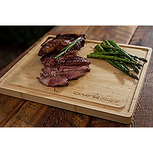 Camp Chef Bamboo Cutting Board - Wood Cutting Board for Kitchen Accessories & Outdoor Cooking - Perfect for Cutting Meat, Veggies, Cheese & More - 14" x 16"