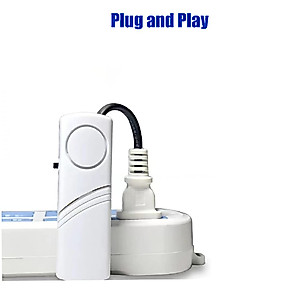 Power Failure Alarm,Automatic Power Cut Failure Alerter,80db LED Indicator Smart Alarm Warning Siren,Power Cut Alarm(Needs AAA Battery,Not Included) (1pc Power by AAA Battery)