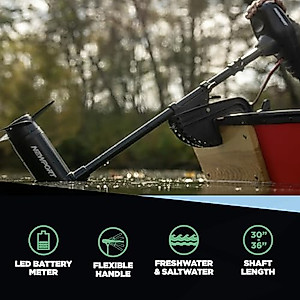 Newport NV-Series 55lb Thrust Saltwater Transom Mounted Trolling Electric Trolling Motor w/ LED Battery Indicator & 30" Shaft (23M1000203)