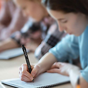 mingtron Gel Pens, 100 Pack Black Pens Fine Point, No Smear Ink Pens for Left Hand, Click Pens Bulk, Retractable Rollerball Pens for Smooth Writing, 0.5MM, Black Ink